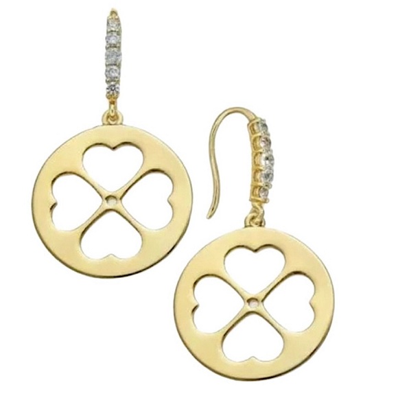 kate spade | Jewelry | Kate Spade Gold Symbols Clover Earrings | Poshmark